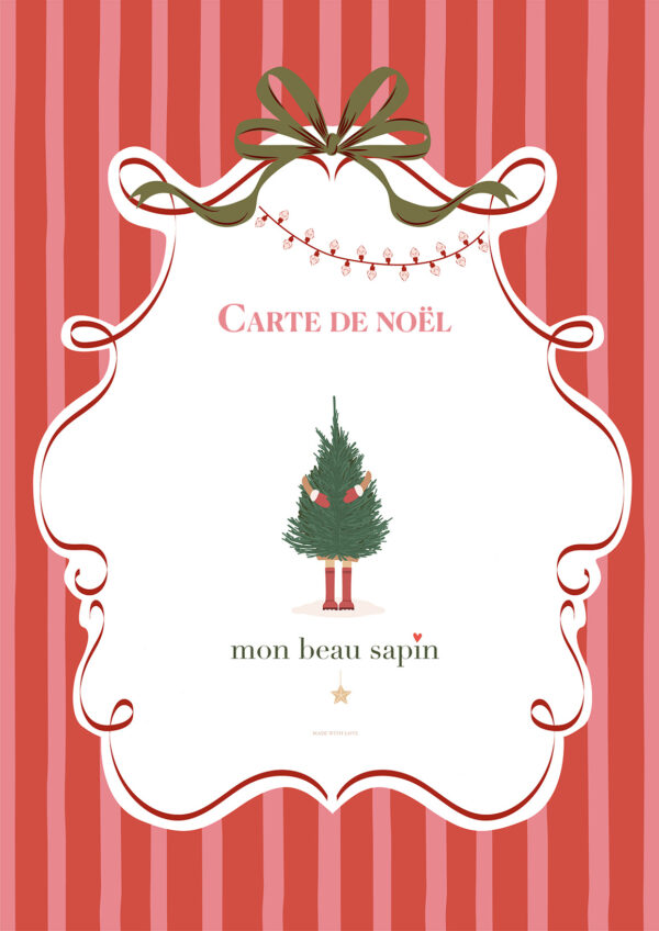 Carte de noël Mon beau Sapin à imprimer - Madame C